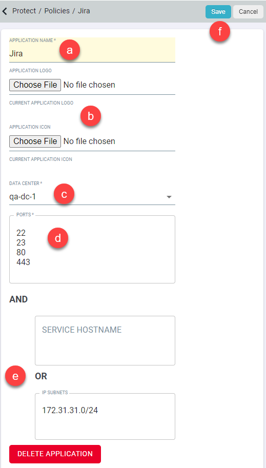 Adding an internal TCP based agent-ZTNA application
